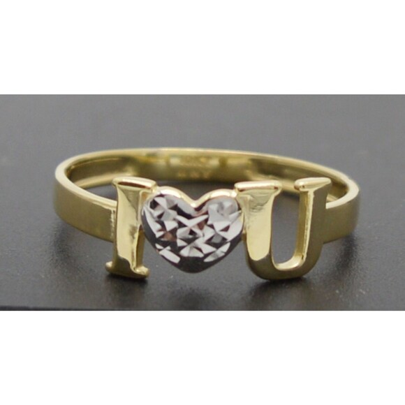 BH Jewelry | Jewelry | Real Solid K Twotone Gold Heart I Love You Ring ...